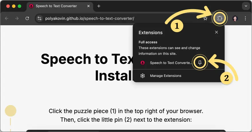Speech to Text Converter. Welcome!